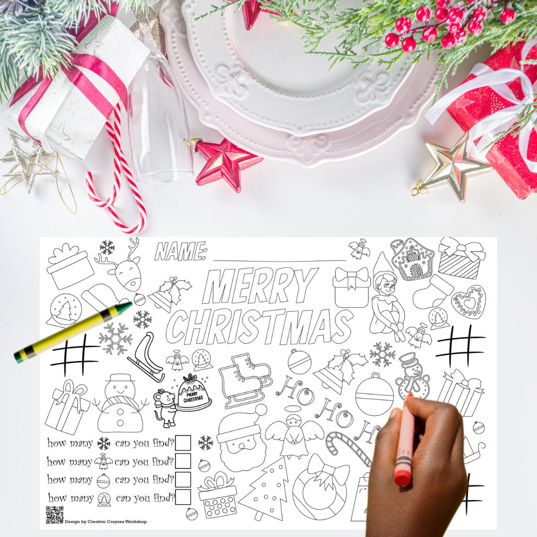Christmas Activity Placemats – Creative Crayons Workshop