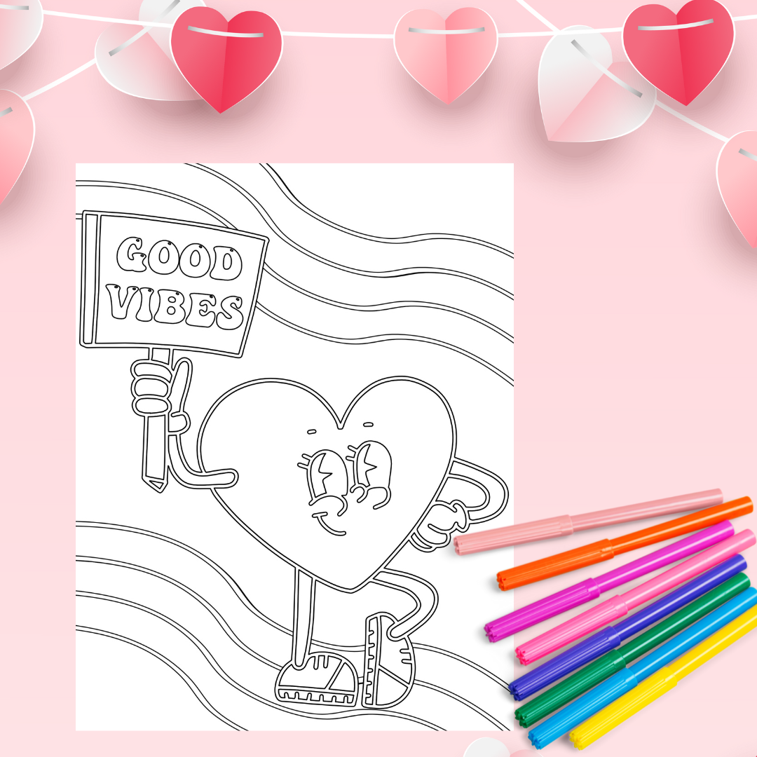 Valentine's Day Coloring Page – Creative Crayons Workshop