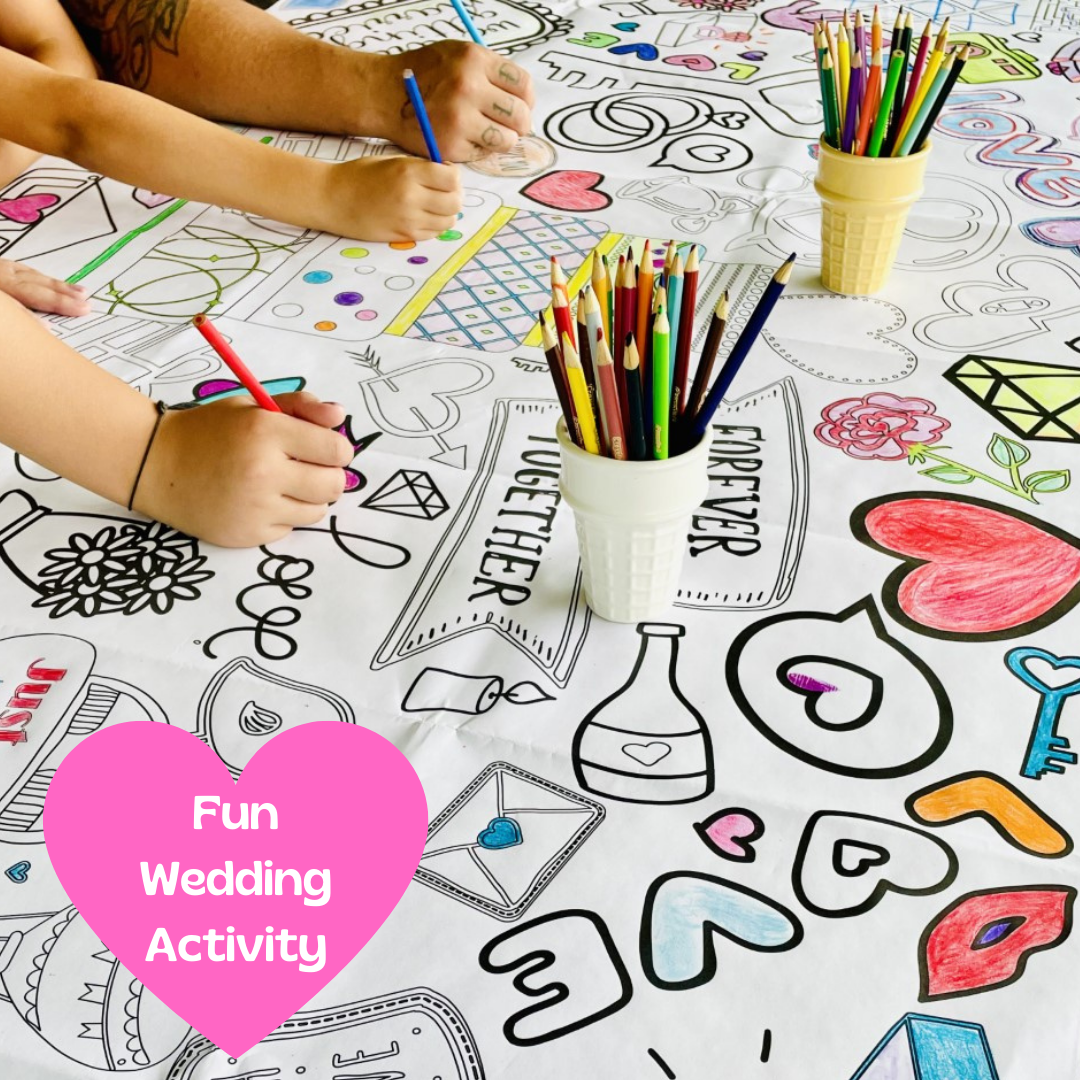 Kid Friendly Wedding Activity: Themed Coloring Station – Creative ...