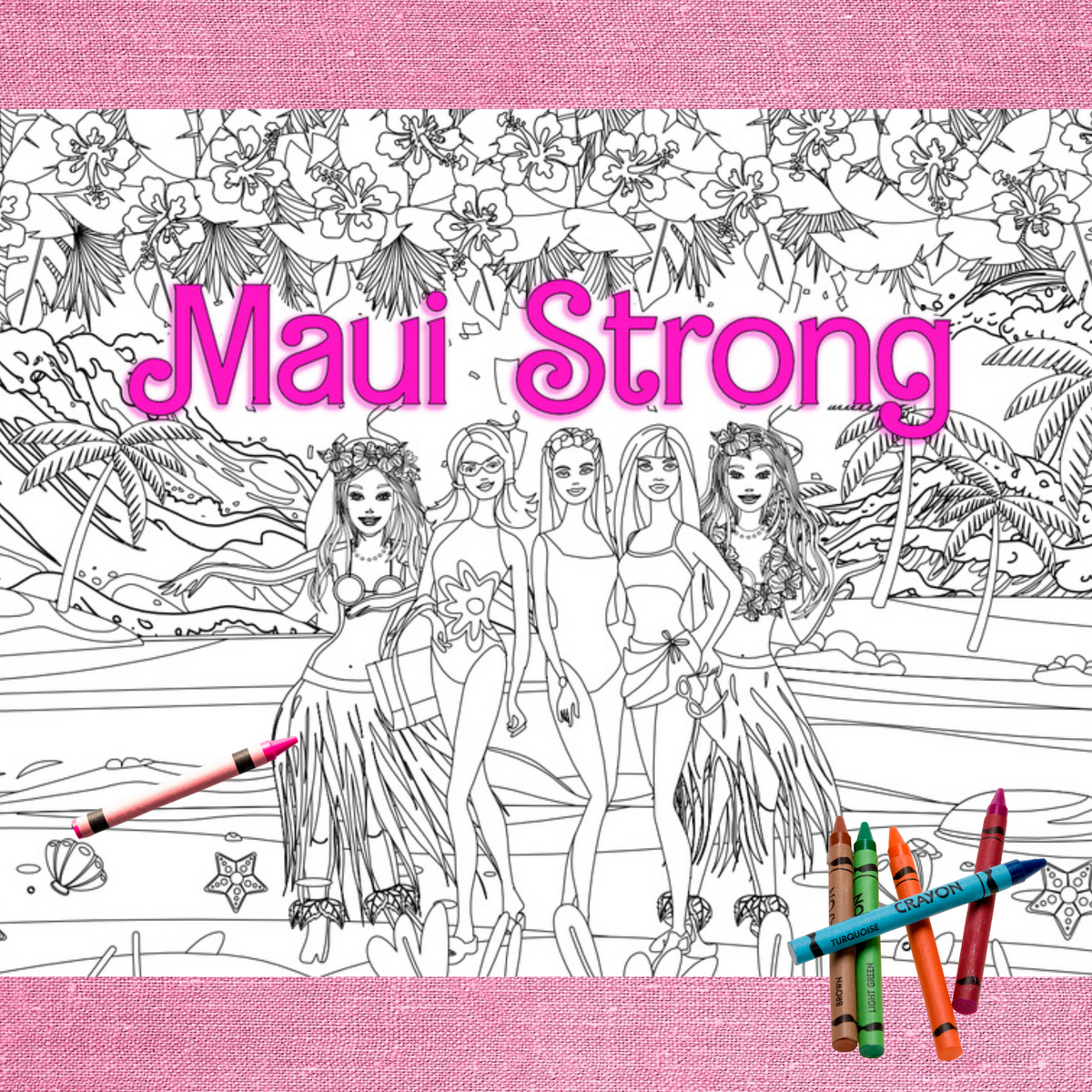 Color for a Cause - Maui Strong Barbie – Creative Crayons Workshop