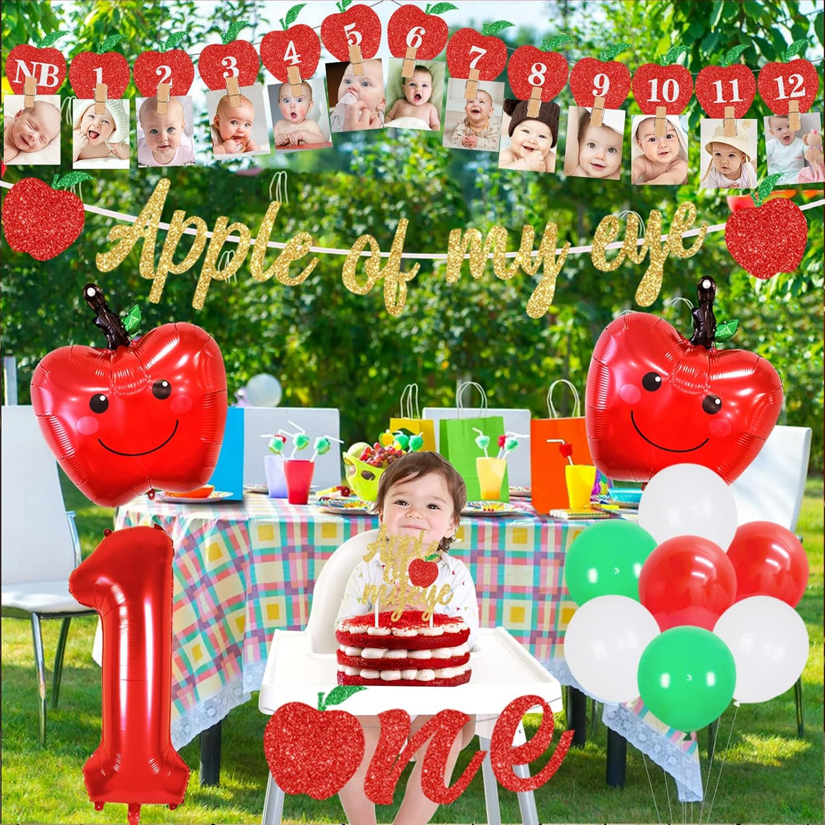 Have a Bushel of Fun with an Apple First Birthday Party – Creative ...