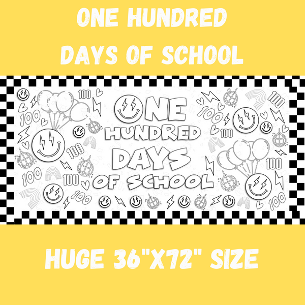 100 days of school coloring pages printable