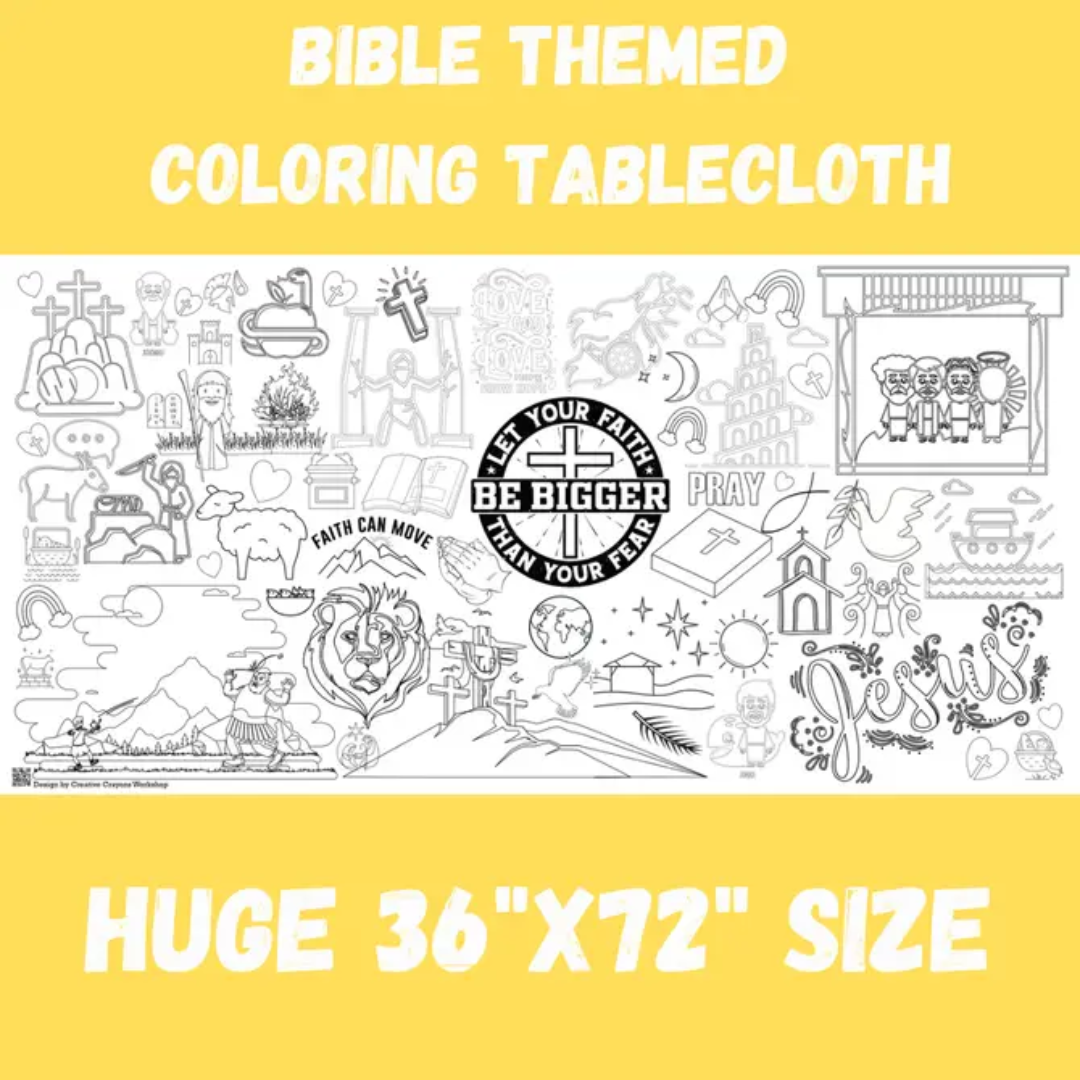 Faith Based Coloring Tablecloth – Creative Crayons Workshop