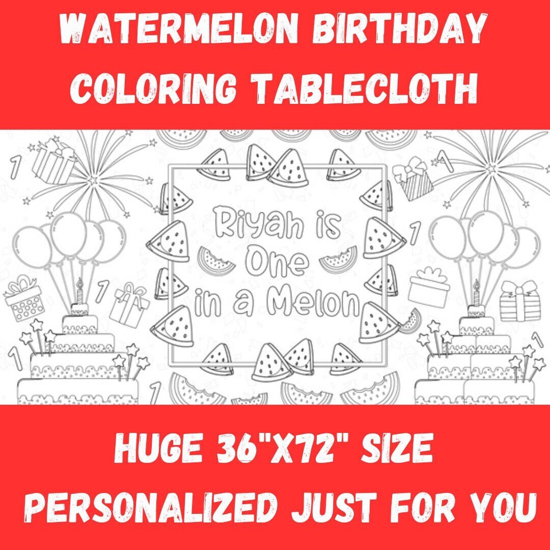 Watermelon Coloring Tablecloth – Creative Crayons Workshop