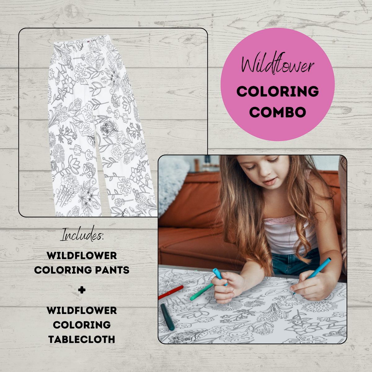 Wildflower Coloring Combo – Creative Crayons Workshop