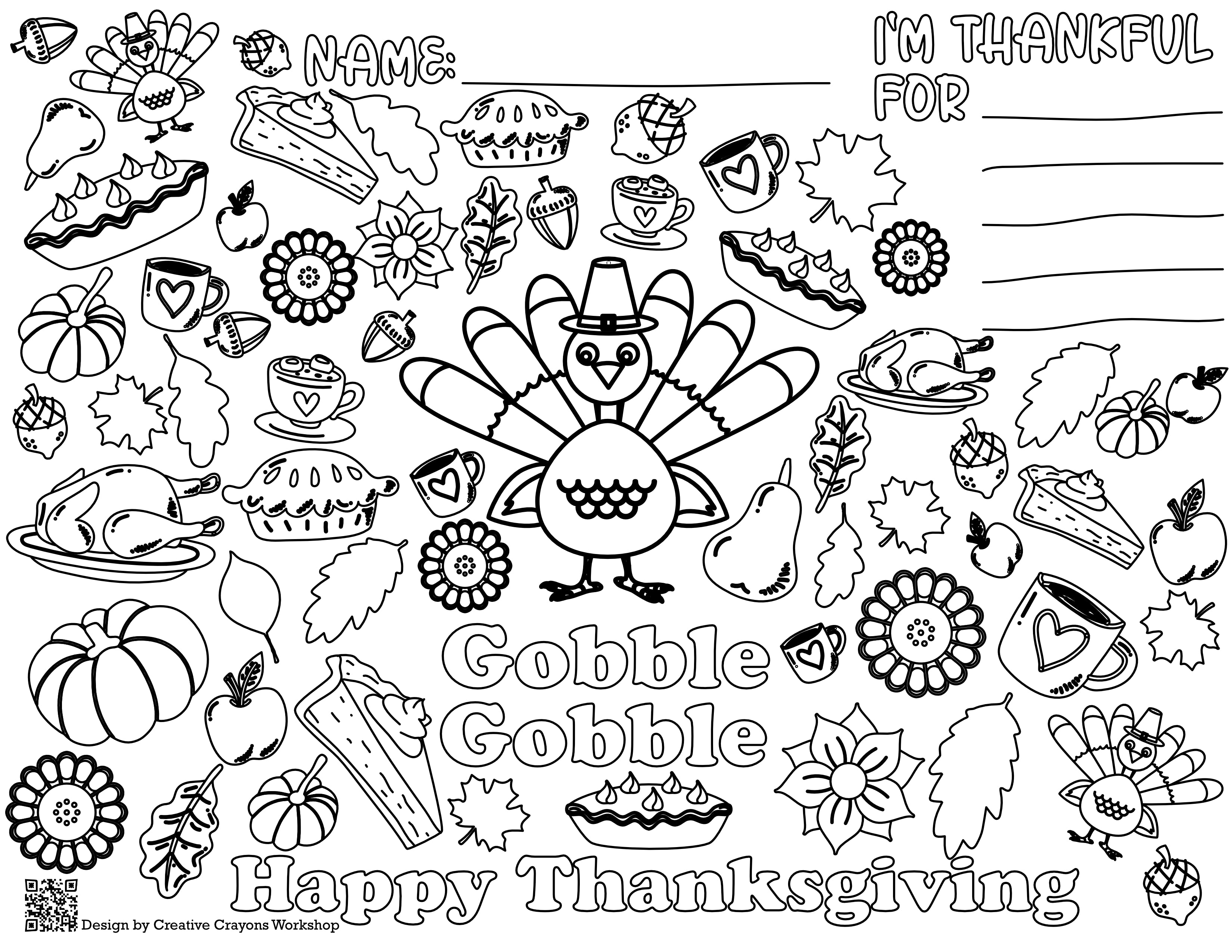 Thanksgiving Coloring Page Creative Crayons Workshop Thanksgiving Coloring Page Creative Crayons Workshop