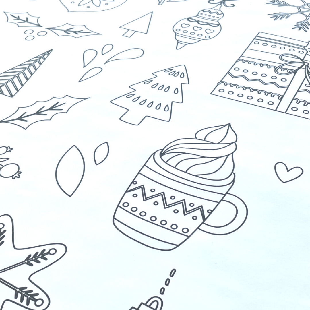 Christmas Coloring Wrapping Paper – Creative Crayons Workshop